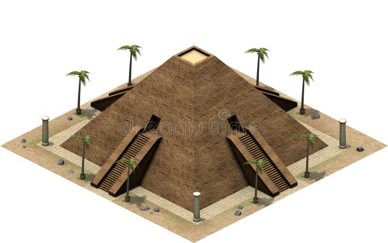 Edificios Isométricos De Egipto Antiguo, Esfinge Representación 3d ...