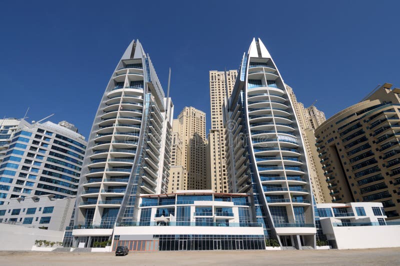 Edificios Modernos En Dubai Imagen de archivo - Imagen de residencial ...