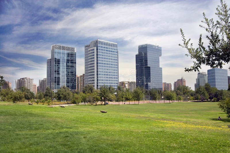 Edificios Modernos En Santiago De Chile Imagen de archivo - Imagen de ...