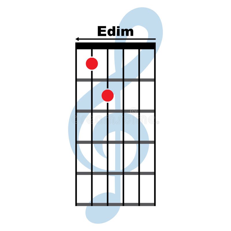 Edim guitar chord icon stock vector. Illustration of paper - 304014524