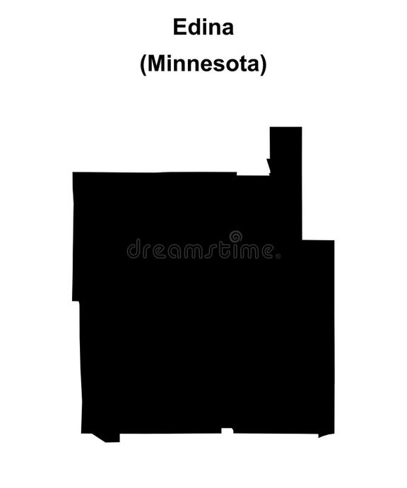 Edina outline map stock vector. Illustration of boundary - 357450283