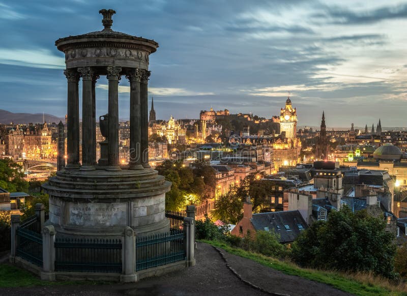 Edinburgh Carlton Hill Sunset Stock Photo - Image of princess, hill ...