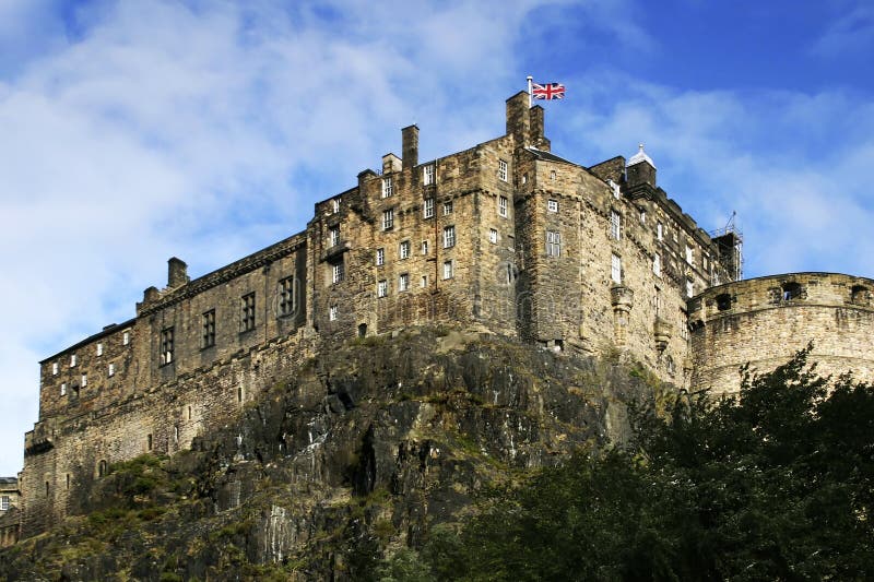 Edinburgh Castle stock photo. Image of flag, flutter, edinburgh - 2025372
