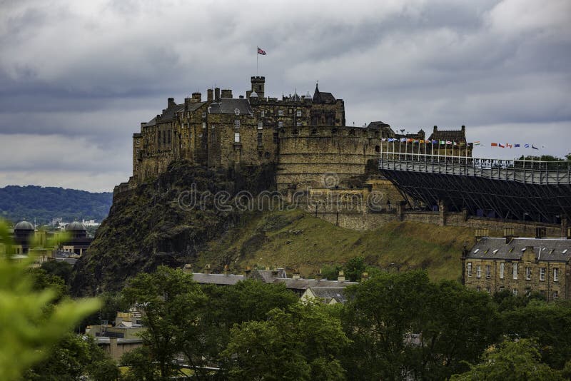 Edinburgh Castle in Scotland UK Stock Photo - Image of fort, garrison ...