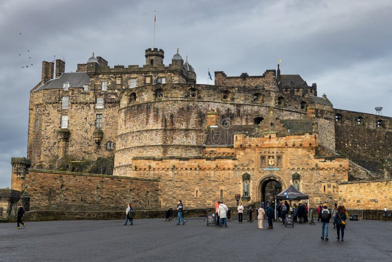 Edinburgh Castle Entrance during Cloudy Day Editorial Image - Image of ...