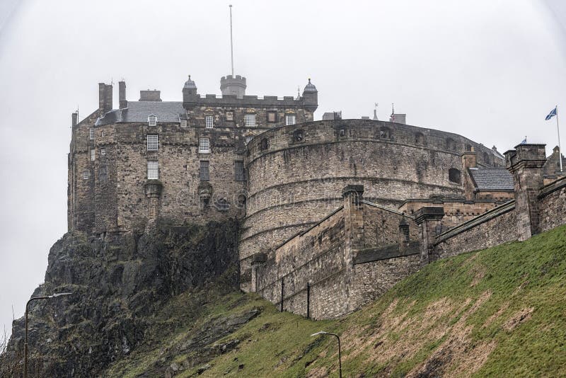 Edinburgh Castle in the Fog Stock Photo - Image of famous, foggy: 72486686