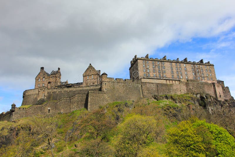 Edinburgh castle rock stock photo. Image of travel, fortress - 79958298