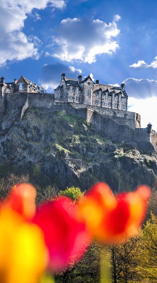 Spring in Edinburgh stock photo. Image of street, scotland - 57980504