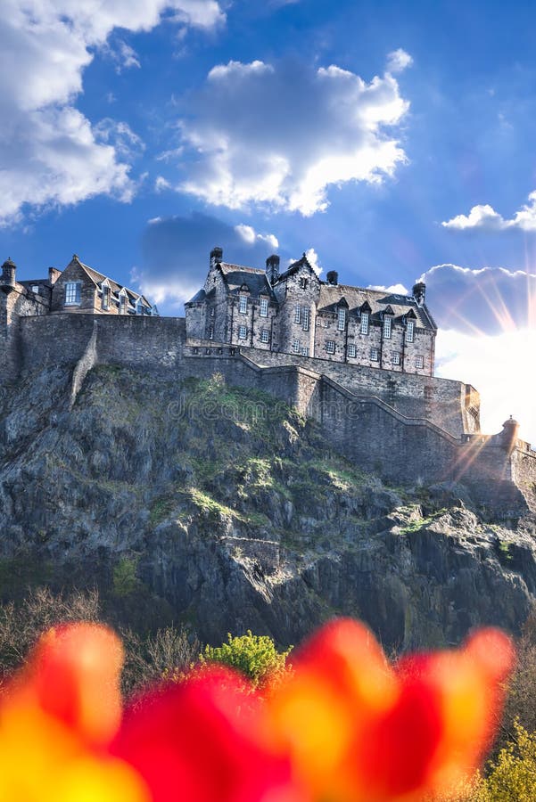 Spring in Edinburgh stock photo. Image of street, scotland - 57980504