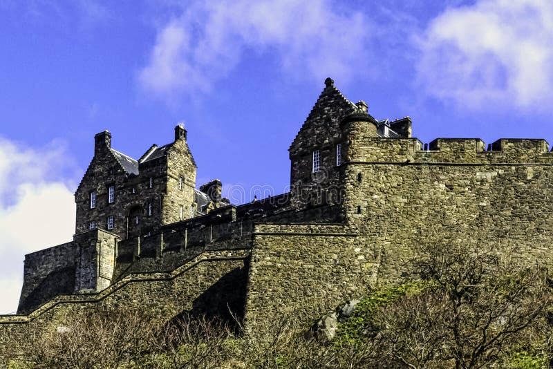 Edinburgh Castle, Edinburgh, United Kingdom Stock Image - Image of blue ...