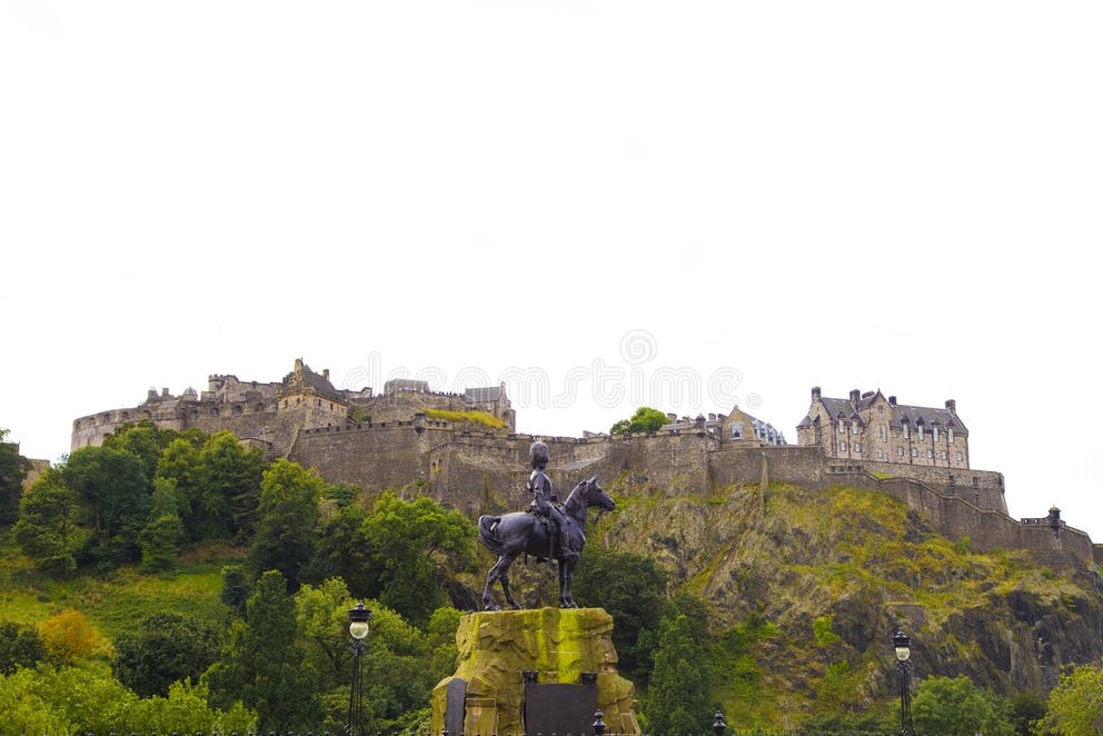 Edinburgh Castle stock image. Image of silhouette, history - 77365301