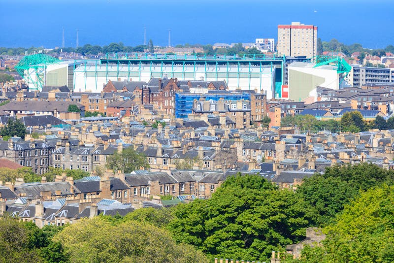 Edinburgh city aerial view stock photo. Image of european - 74083302