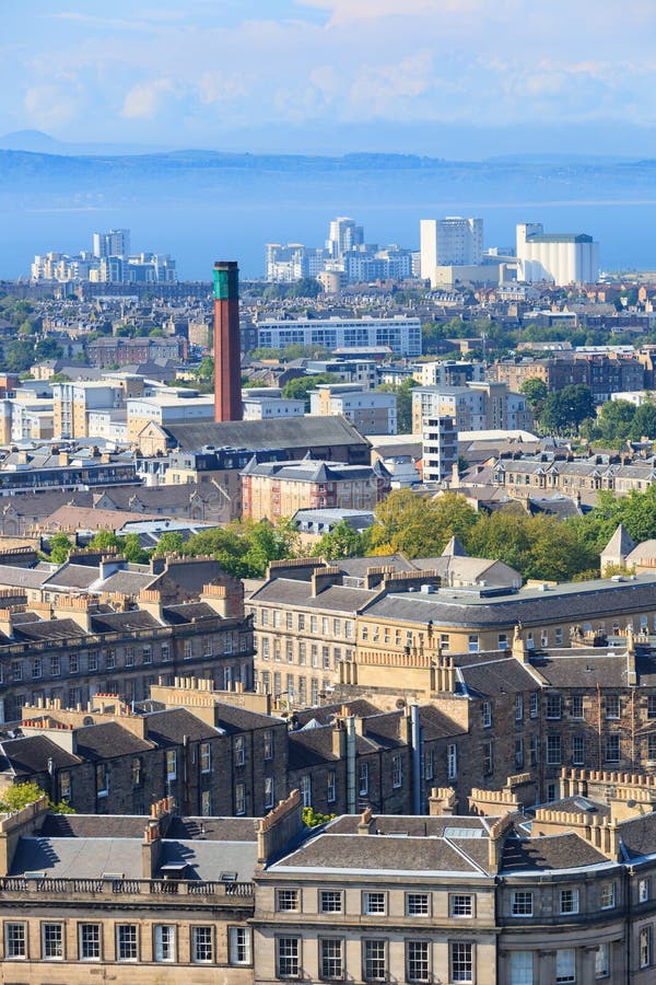 Edinburgh city aerial view stock image. Image of travel - 74083281