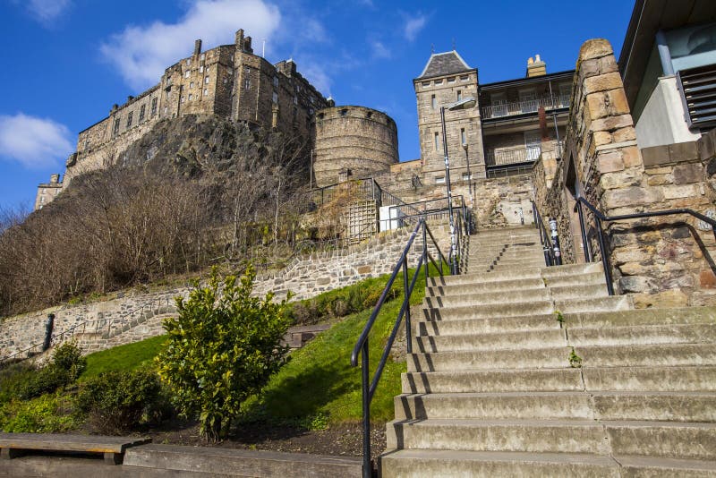 Edinburgh and Grannys Green Steps Stock Photo - Image of sightseeing ...