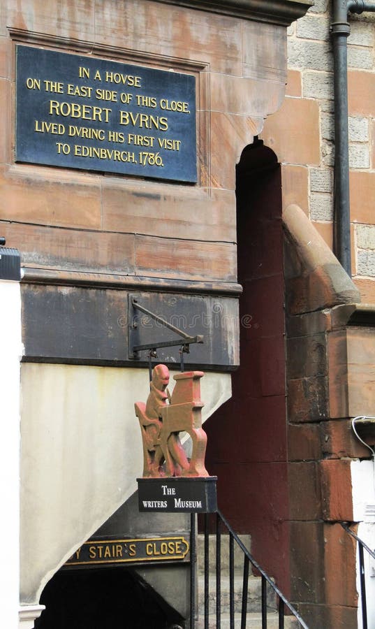 Edinburgh, Indication for Robert Burns Visit To Edinburgh 1786 ...