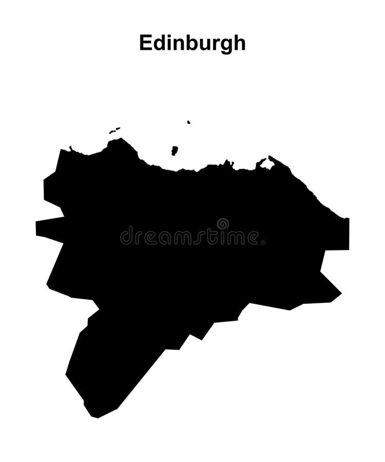 Edinburgh outline map stock vector. Illustration of boundary - 360653955