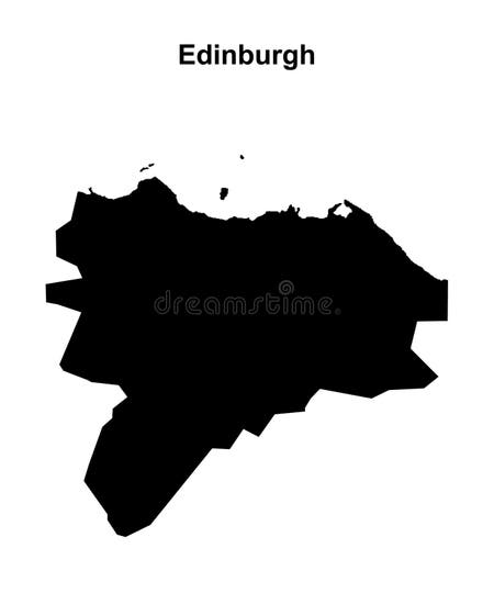 Edinburgh outline map stock vector. Illustration of boundary - 360653955
