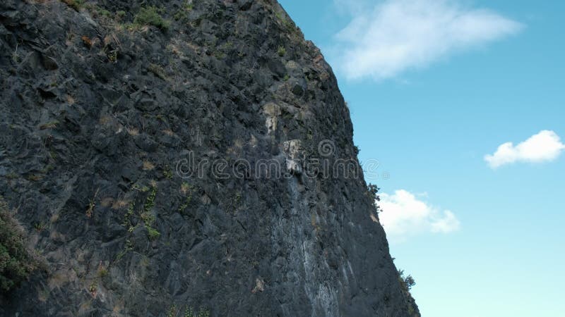 View of the Cliff Face on Duddingston Low Road in Edinburgh - 4K, Pan ...