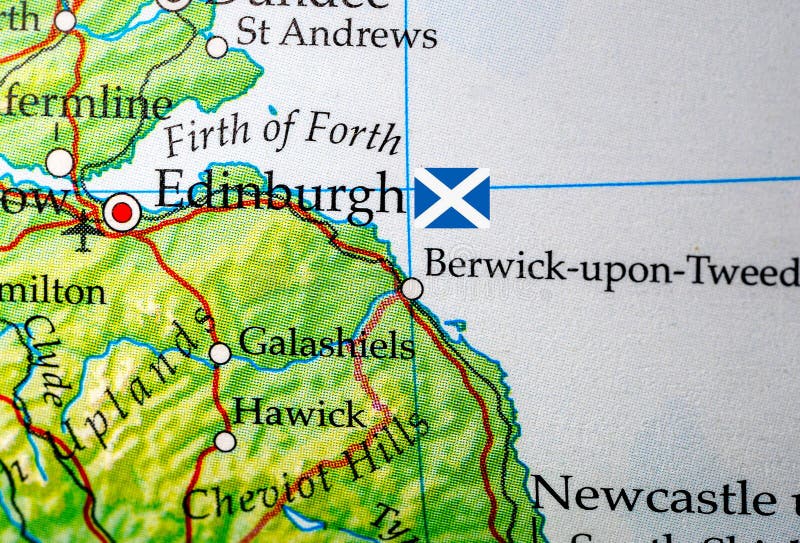 Edinburgh on the map stock image. Image of birmingham - 334010561