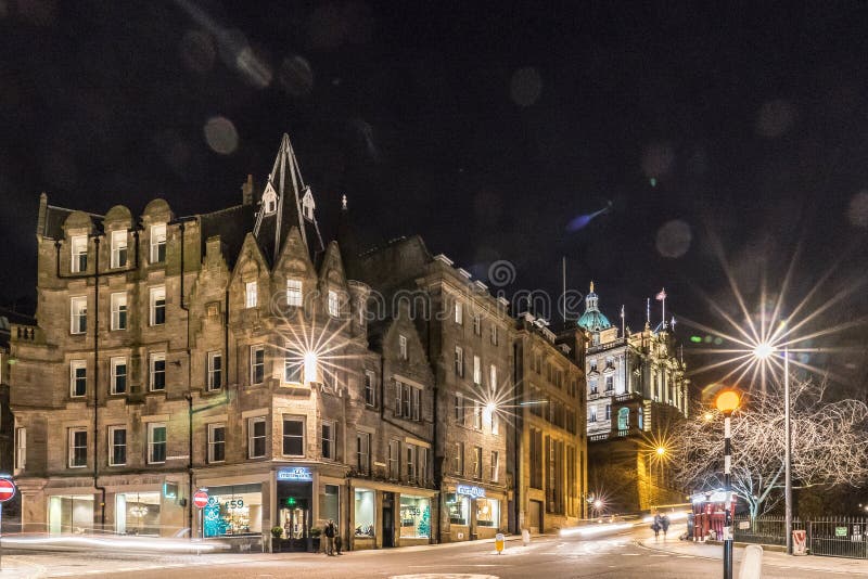 EDINBURGH,24 March 2018 - Night View of Edinburgh City in Scot ...
