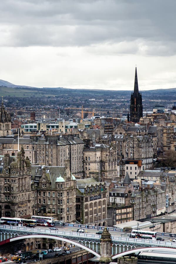 Edinburgh old town stock image. Image of rooftops, edinburgh - 71957481