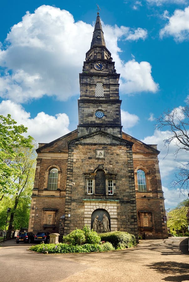 Edinburgh - Parish Church on a Sunny Springtime Day, Scotland Stock ...