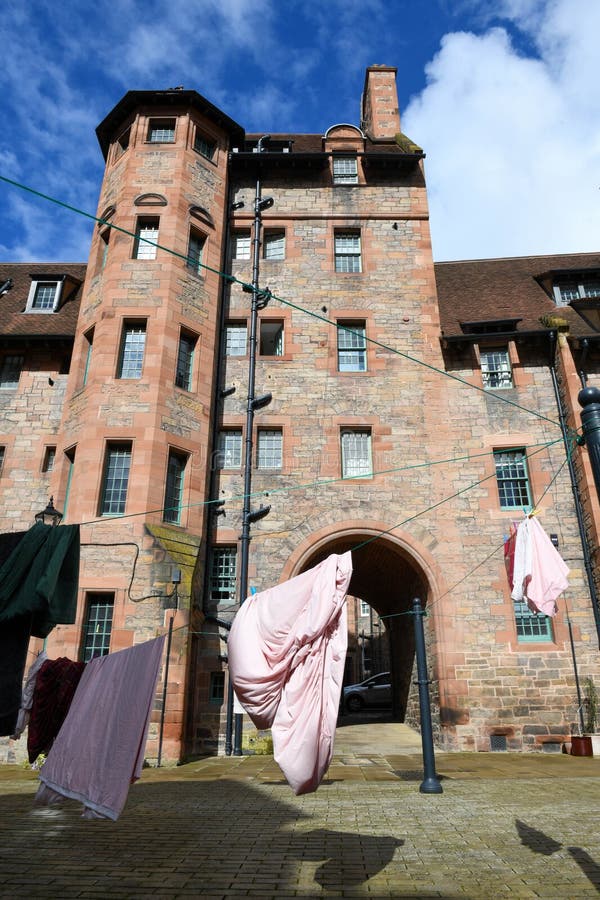 View at Dean Village on Edinburgh in Scotland Editorial Photo - Image ...