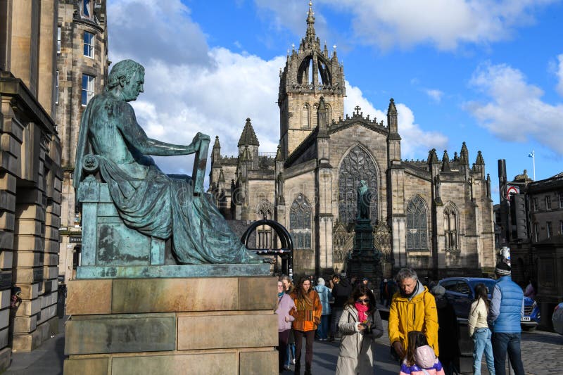 View at Saint Giles Cathedral on Edinburgh in Scotland Editorial Photo ...