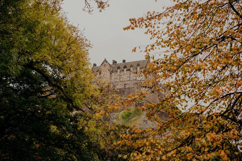 Edinburgh Scotland: Edinburgh Castle in the City during Autumn ...