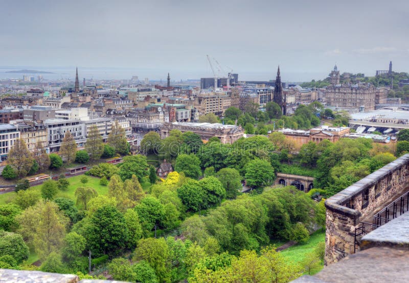 Edinburgh Scotland stock image. Image of horizon, people - 96039351