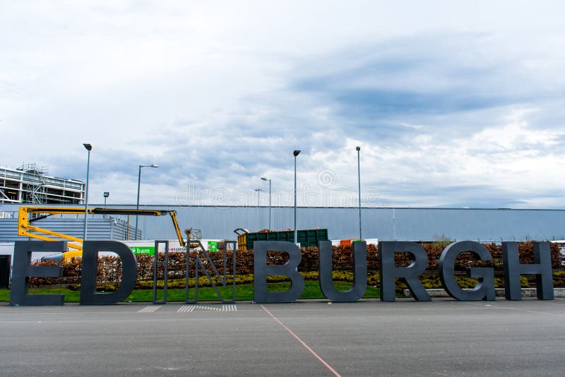 Edinburgh Sign Greeting Visitors in the Scottish Capital Editorial ...