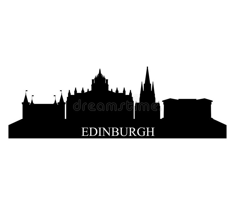 Red Edinburgh Skyline Stock Illustrations – 21 Red Edinburgh Skyline ...