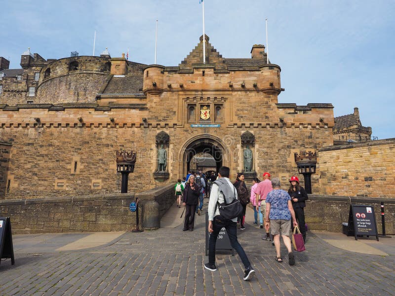 Edinburgh castle visitors editorial stock photo. Image of castle ...