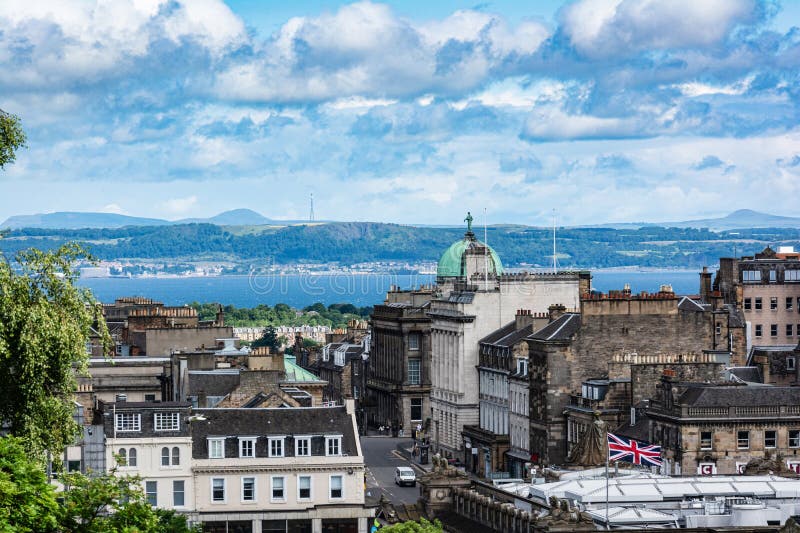 Edinburgh View from Above, Scotland, United Kingdom Stock Image - Image ...