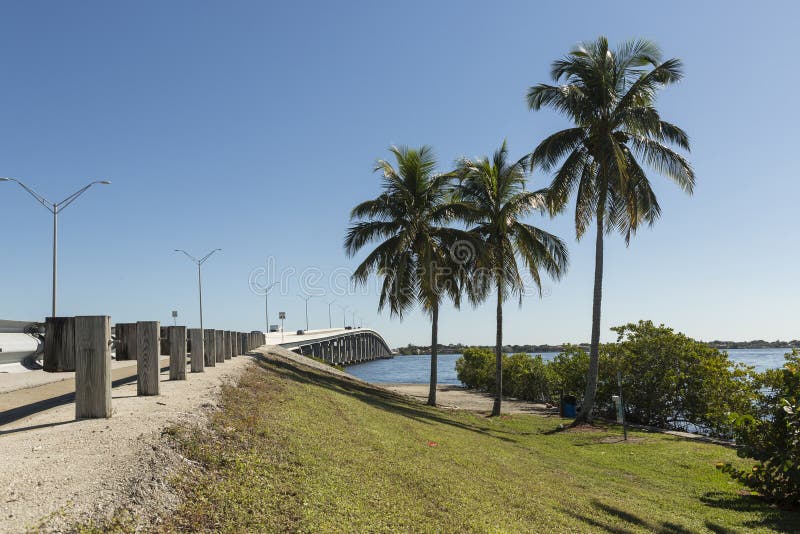 Edison Bridge in Fort Myers, Zuidwestenflorida Stock Foto - Image of ...