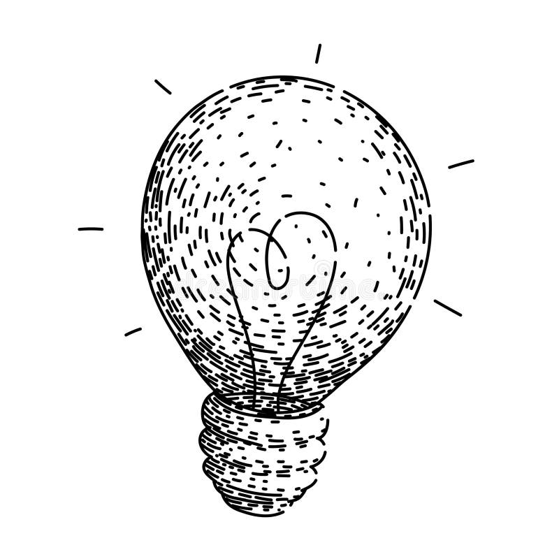 Edison Bulb Sketch Hand Drawn Vector Stock Illustration Illustration Of Glow Lightbulb 317656688