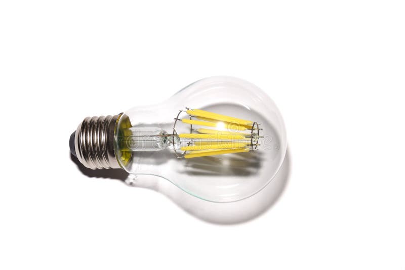 Edison Cap LED on an Isolated White Background Stock Photo - Image of ...