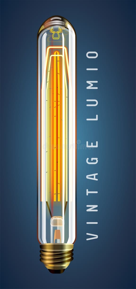 Edison Lamp Vector Illustration Stock Vector - Illustration of electric ...