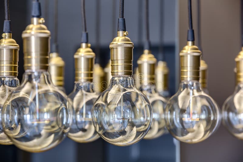 Edison lamps stock image. Image of illuminate, filament - 57354861
