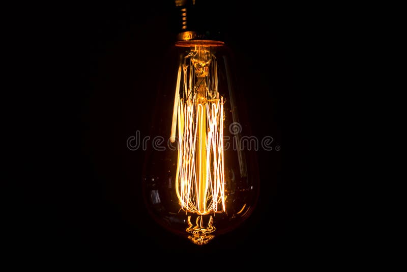 Edison light bulb stock image. Image of decor, filament - 143717795