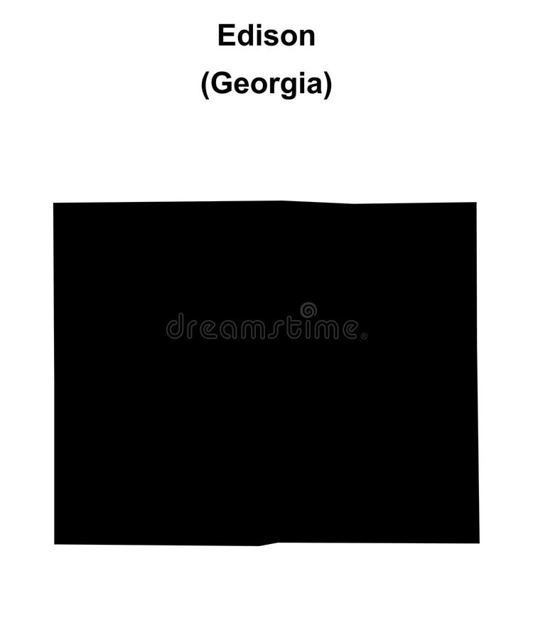 Edison outline map stock vector. Illustration of blank - 387021487