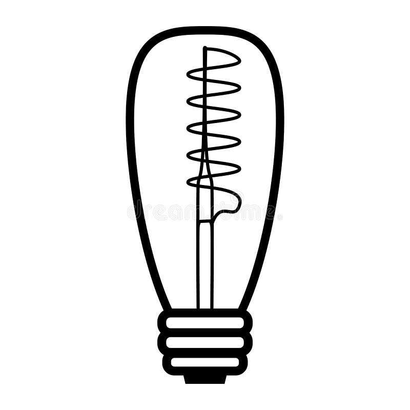 Edison Lamp. Vector Illustration in Offline Style Stock Illustration ...