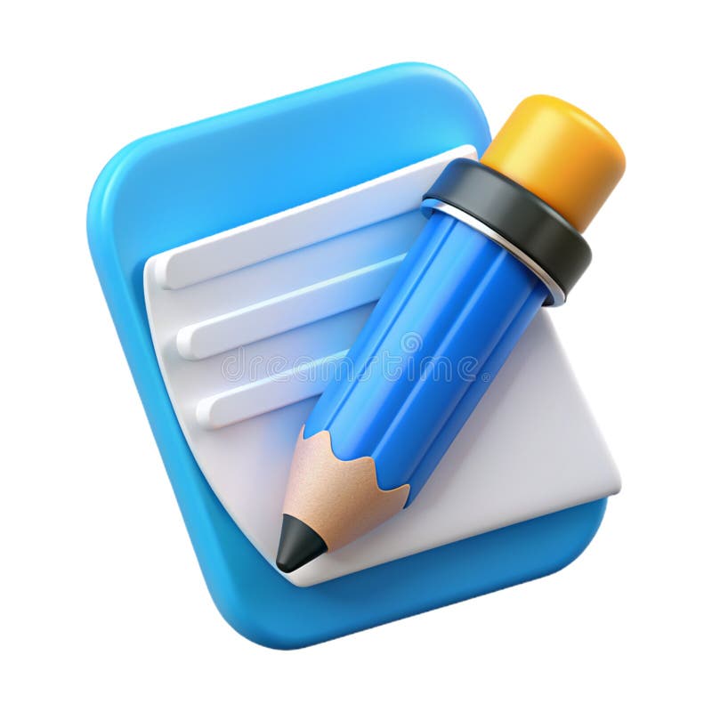 Edit Blue Pencil with Eraser Generative AI Stock Illustration ...