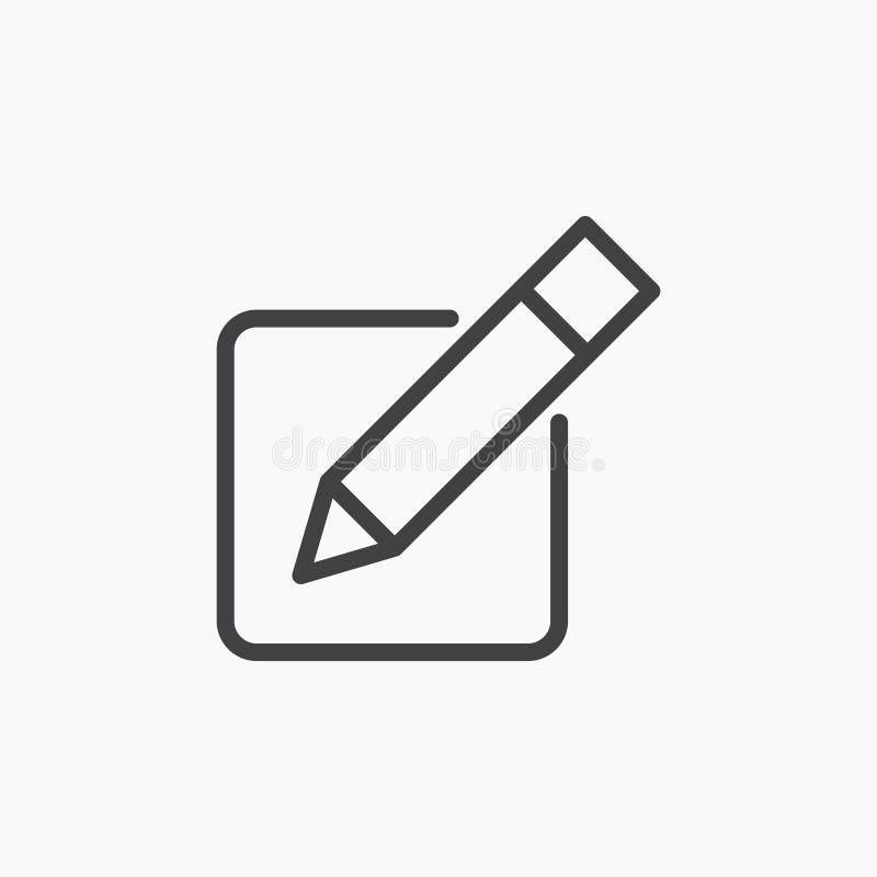 Edit button vecor icon set stock vector. Illustration of paper - 340475527