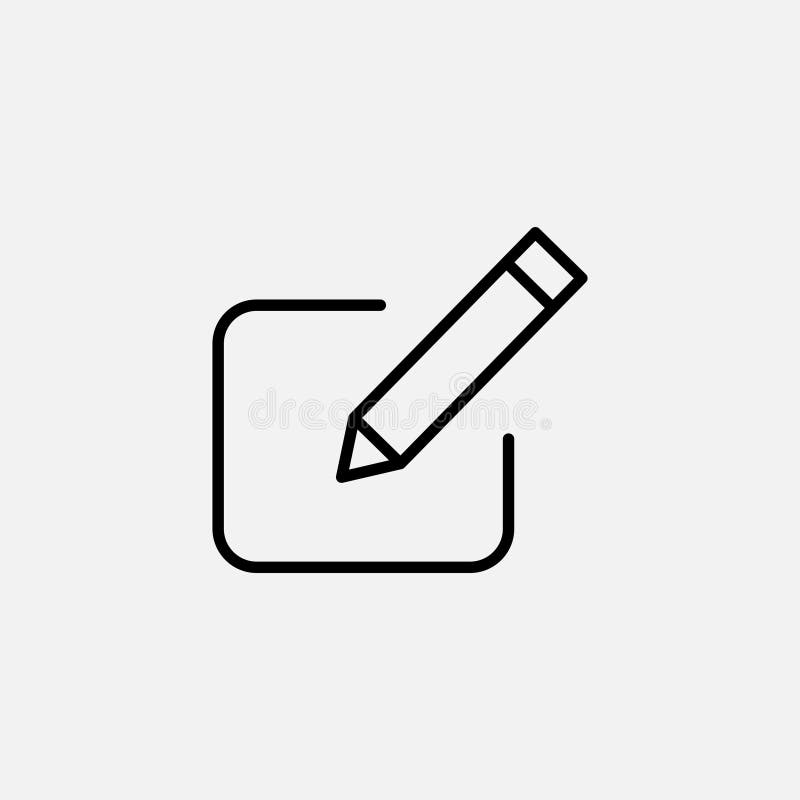 Edit button vecor icon set stock vector. Illustration of school - 340944050