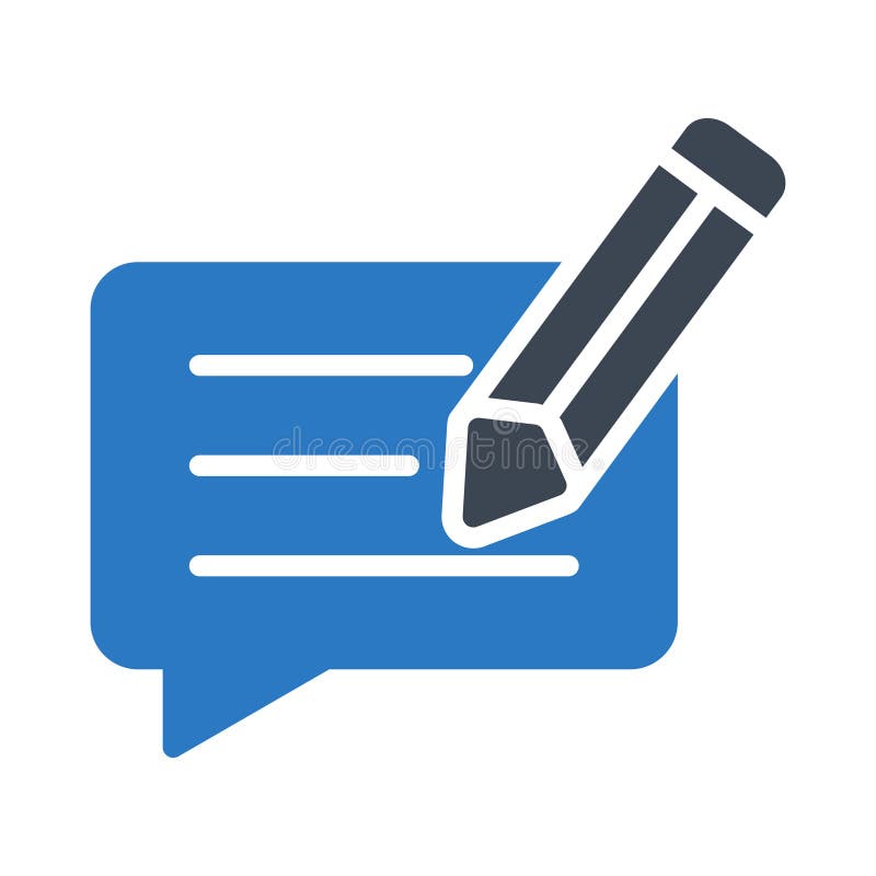 Edit Chat Glyph Color Vector Icon Stock Illustration - Illustration of ...