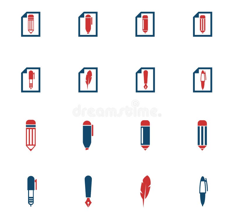 Edit color icon set stock vector. Illustration of sign - 121816688