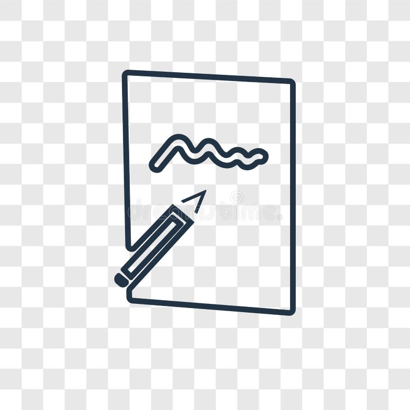 Edit Concept Vector Linear Icon Isolated on Transparent Background ...