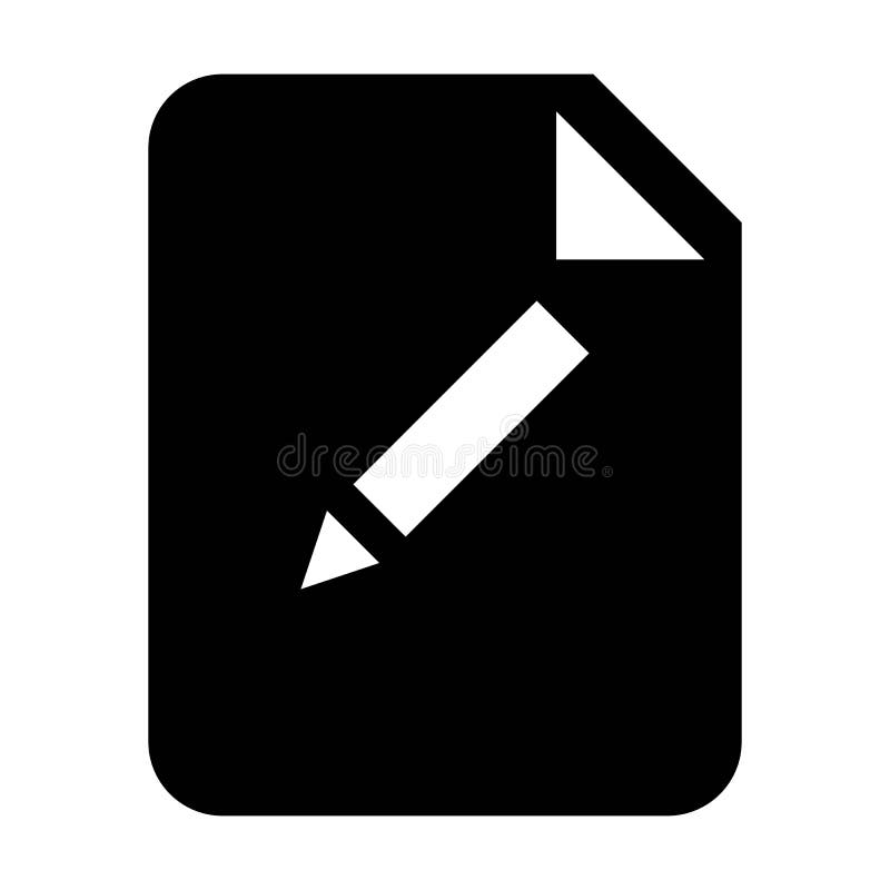 Edit Document File Icon Vector with Editing Symbol for Business ...