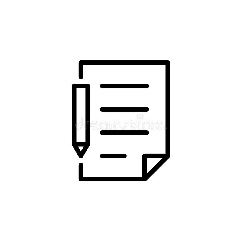 Edit Document Icon Flat Vector Illustration Stock Vector - Illustration ...